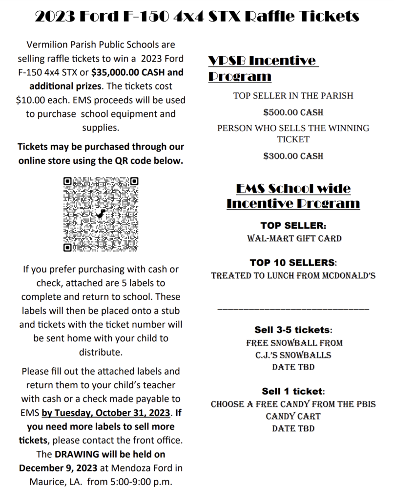 EMS Car Raffle | Erath Middle School